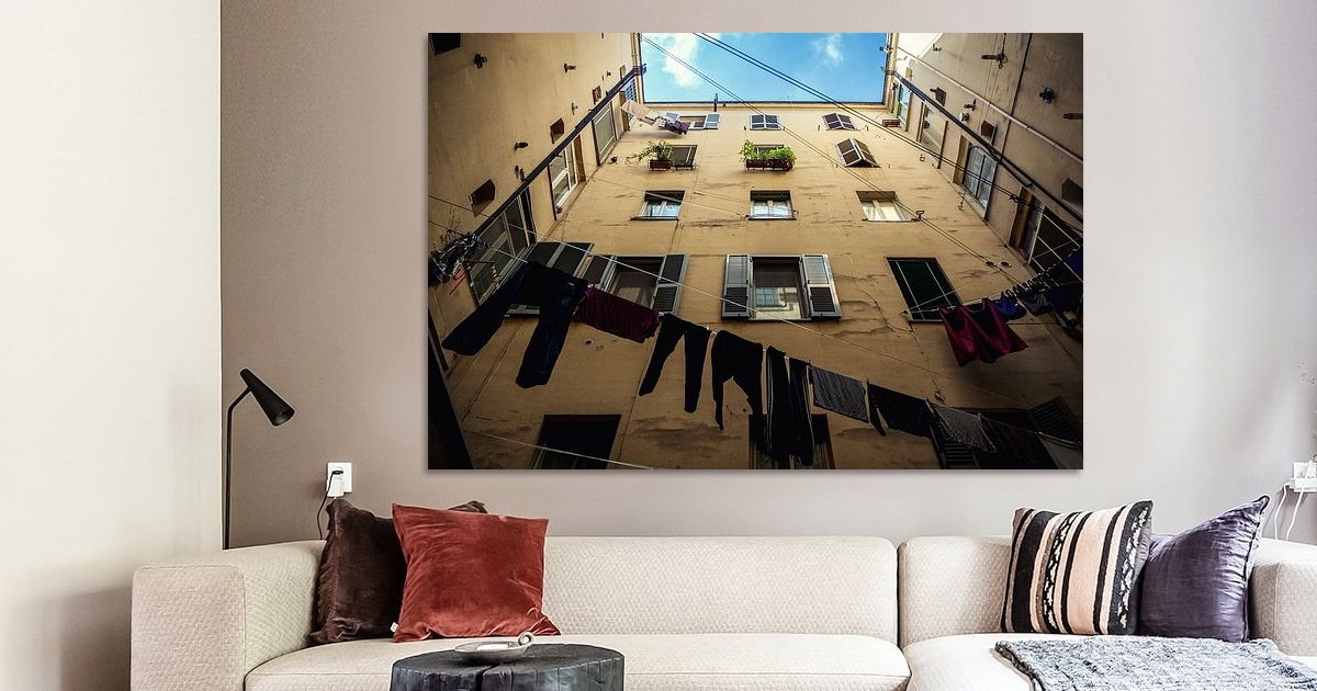 Looking up in Rome van André Blom Fotografie Utrecht op canvas, behang ...
