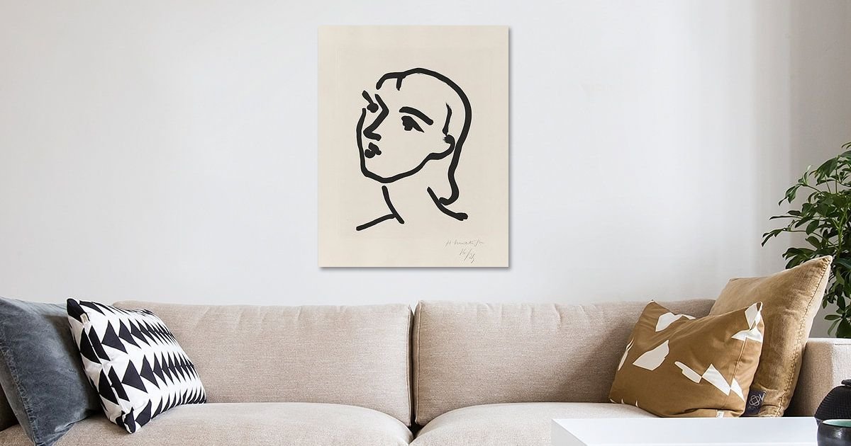 Henri Matisse, Nadia aux cheveux lisses op canvas, behang, poster en meer