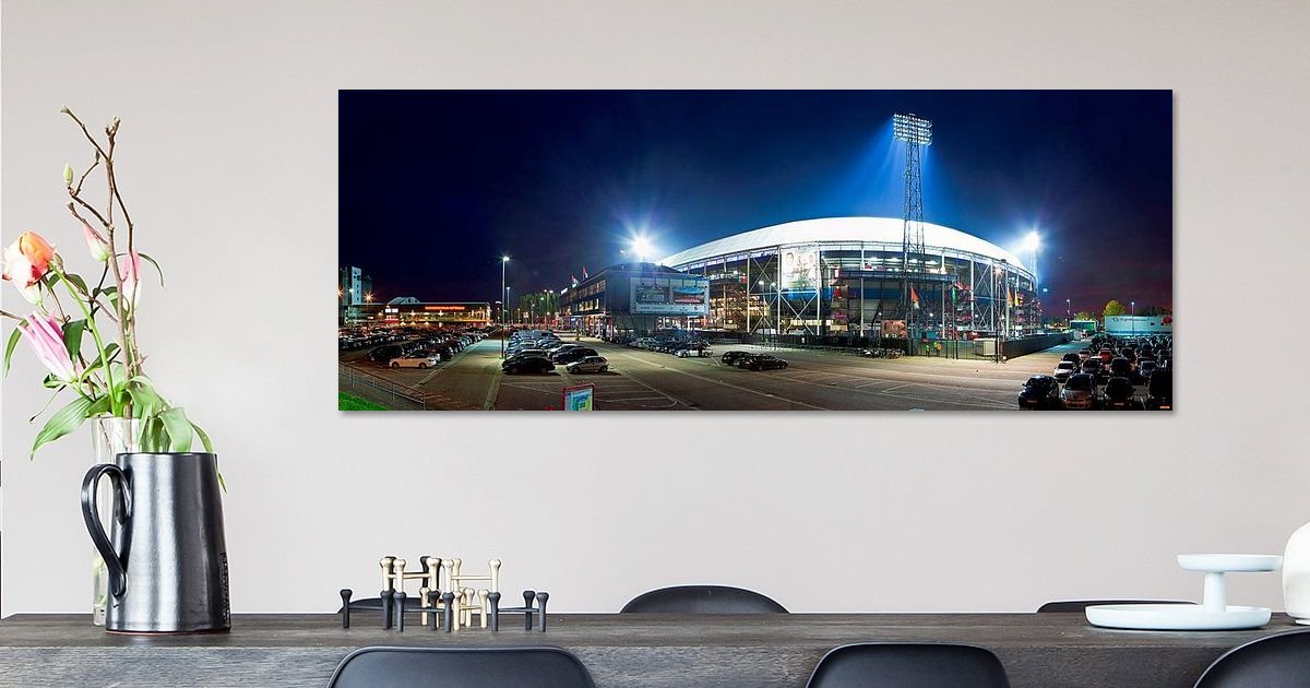 De Kuip panorama van Anton de Zeeuw op canvas, behang en meer