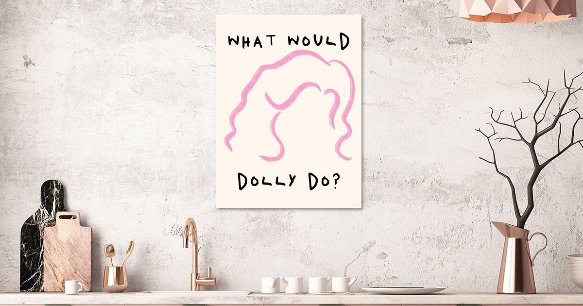 Dolly Parton quote poster – silhouet illustratie van Romy Smit op ...