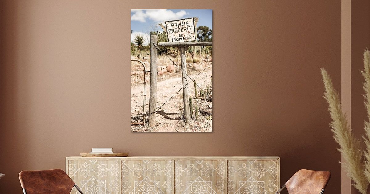 Verboden paden van Shot by Clint op canvas, behang en meer