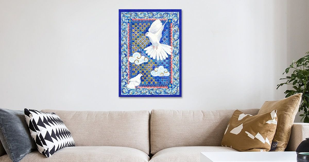 Duiven van Rust van Isabelle Brent op canvas, behang en meer