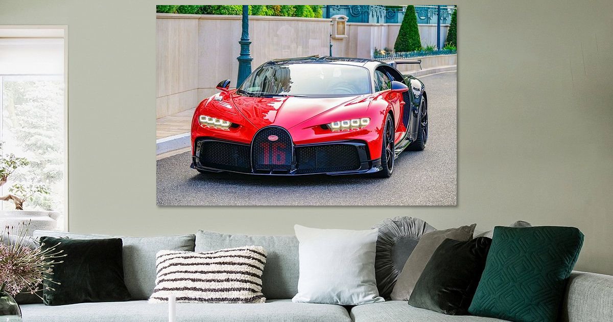 Bugatti Chiron hypercar driving on the street in Monaco by Sjoerd van ...