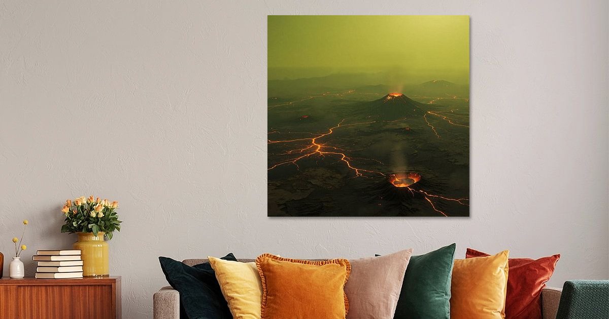 Venus: Ishtar Terra van Robin Petersen op canvas, behang en meer