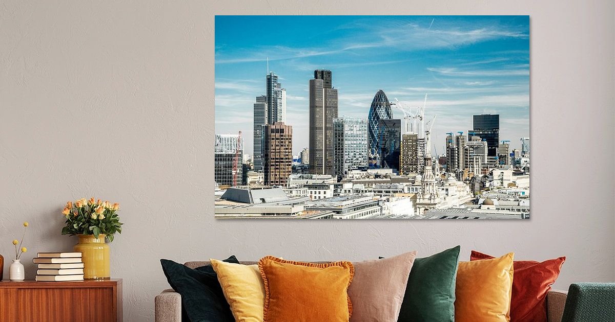 Londen van davis davis op canvas, behang en meer