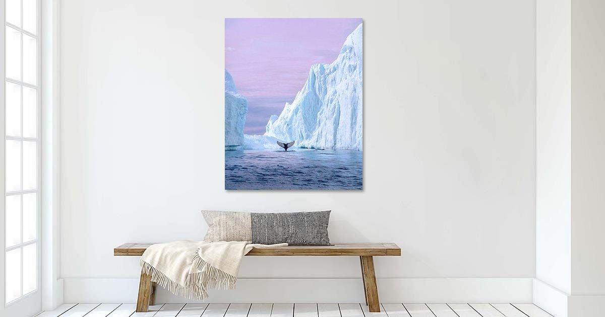 De dans van de walvis van Henk Meeuwes op canvas, behang en meer