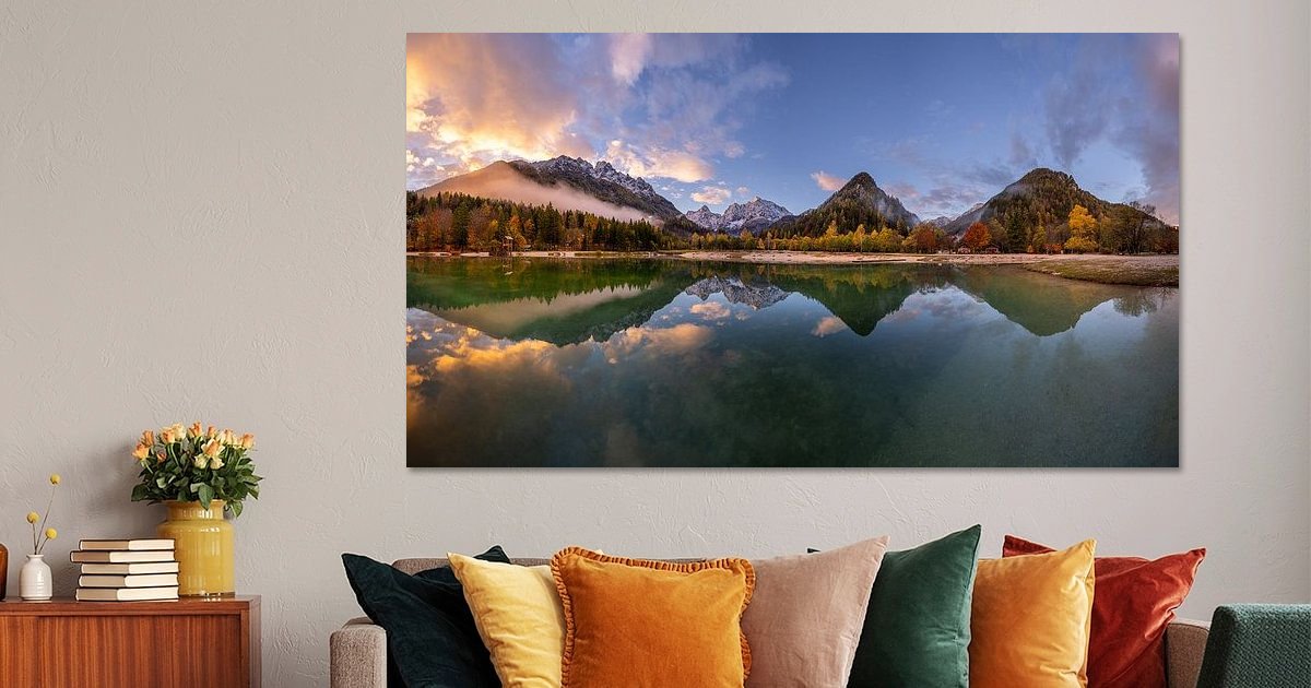 Slovenië, Jezero Jasna, Meer van Jasna, Kranjska Gora van Thomas Rieger ...