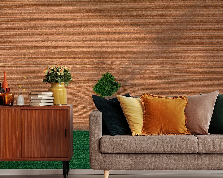 Landschap akker met boom van Kas Maessen op canvas, behang en meer