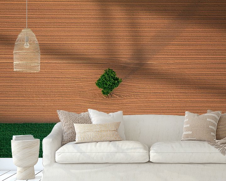 Landschap akker met boom van Kas Maessen op canvas, behang en meer