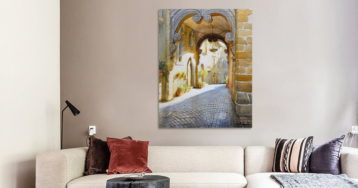 Onder houten bogen van Steve Henderson op canvas, behang en meer