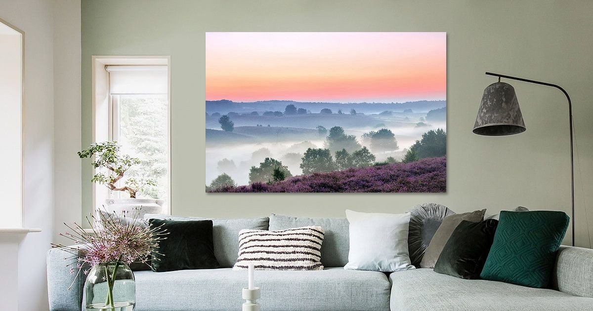 vóór Zonsopkomst van Pieter Poot op canvas, behang en meer