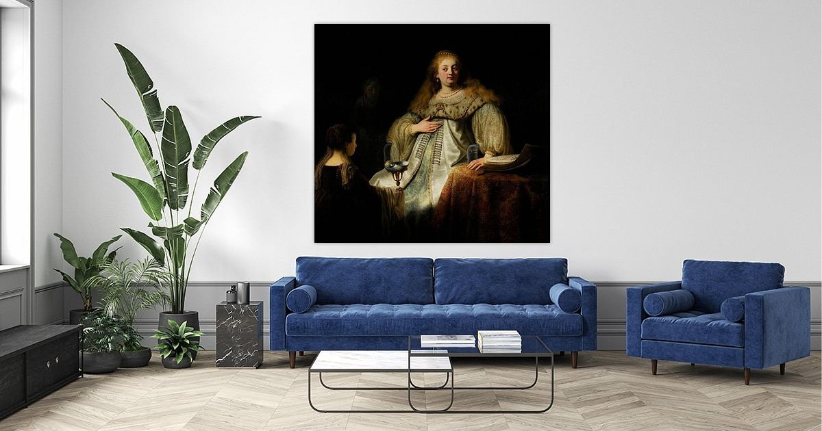Judith maakt zich op voor het banket van Holofernes, Rembrandt op ...