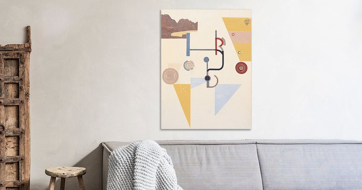 Miró Meets Kandinsky_12 van Artclaud op canvas, behang en meer