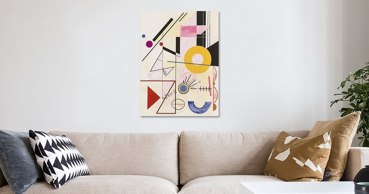 Miró Meets Kandinsky_18 van Artclaud op canvas, behang en meer