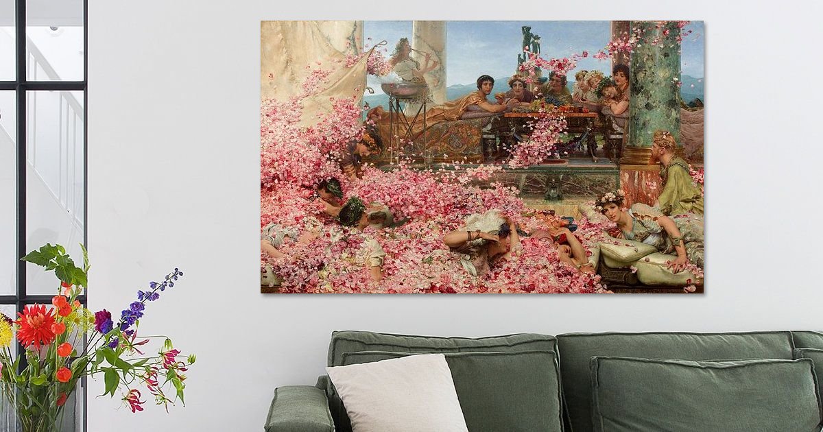 Die Rosen von Heliogabalus - Lawrence Alma Tadema ArtFrame, Leinwand ...