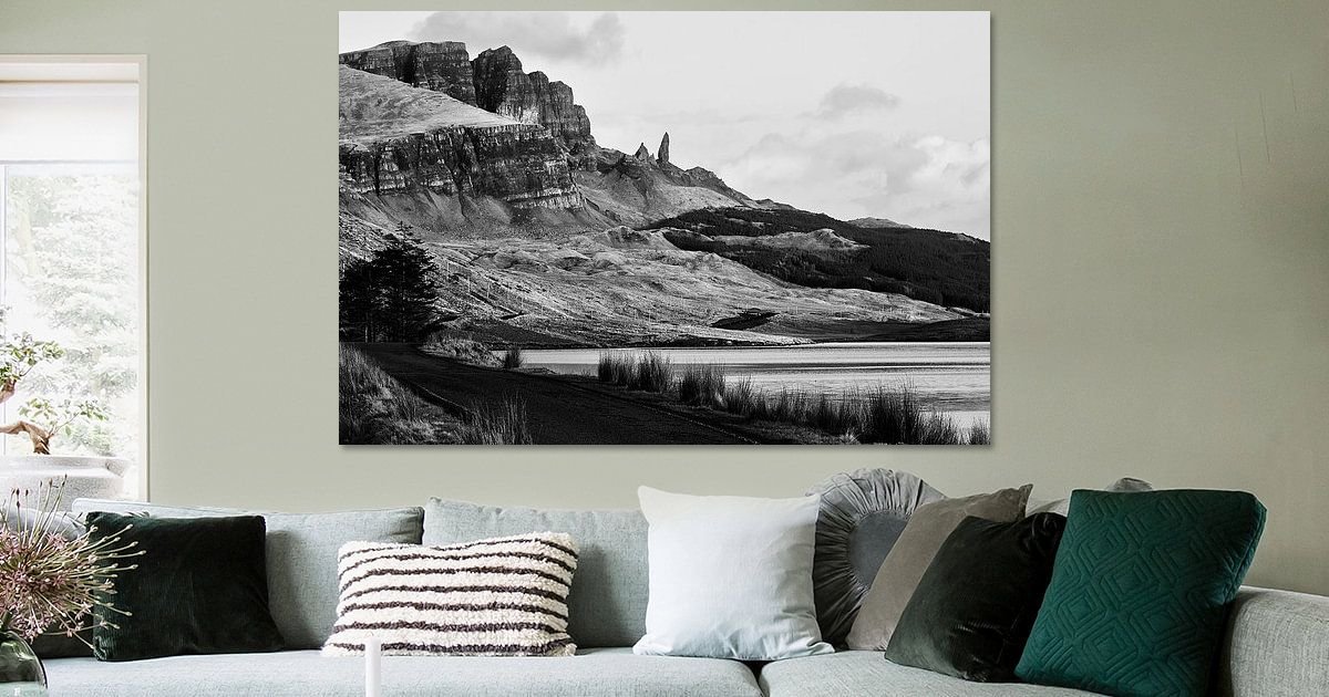 Oude man van Stor van Graham Forrester op canvas, behang en meer