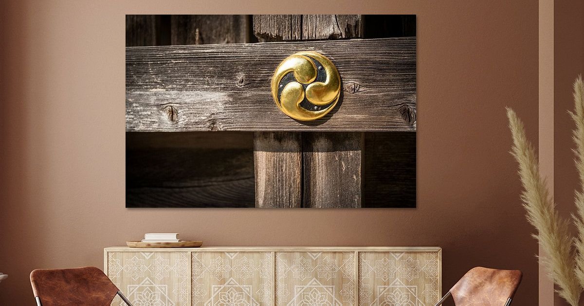 Gouden Tomoe op de Kumano Kodo van Patrick Kilb op canvas, behang en meer