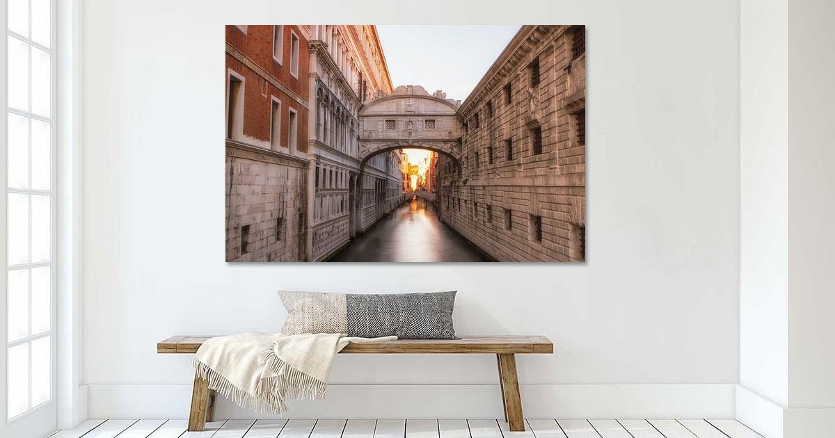 Brug der Zuchten - Venetie van Leanne lovink op canvas, behang en meer