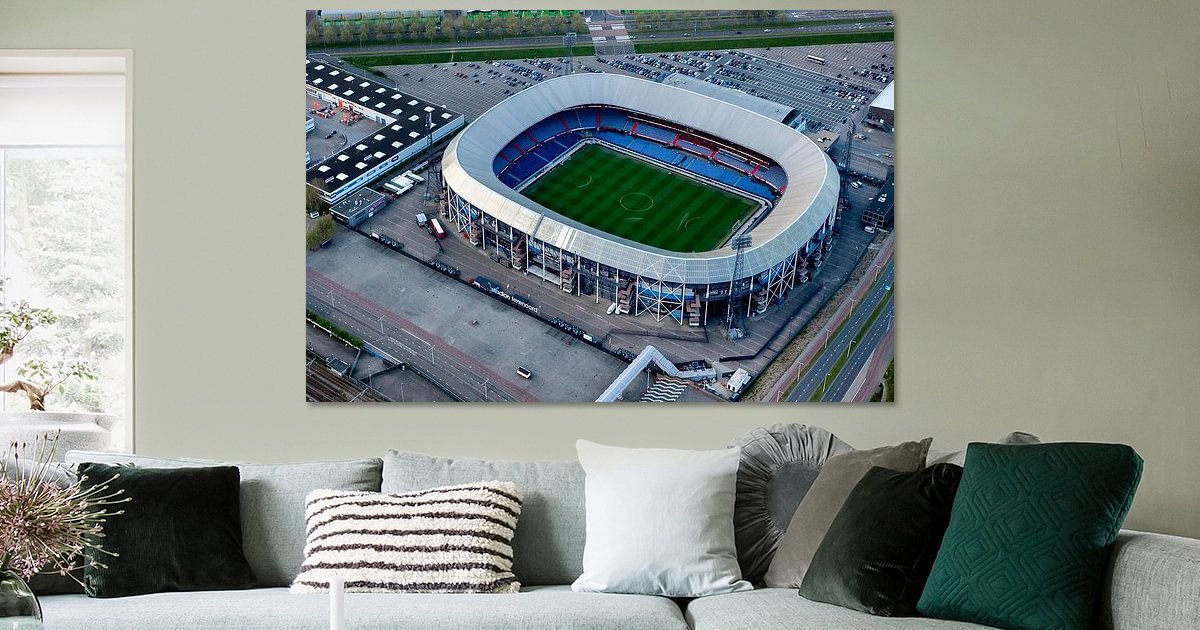 stadion van Feijenoord - De Kuip van Roy Poots op canvas, behang en meer