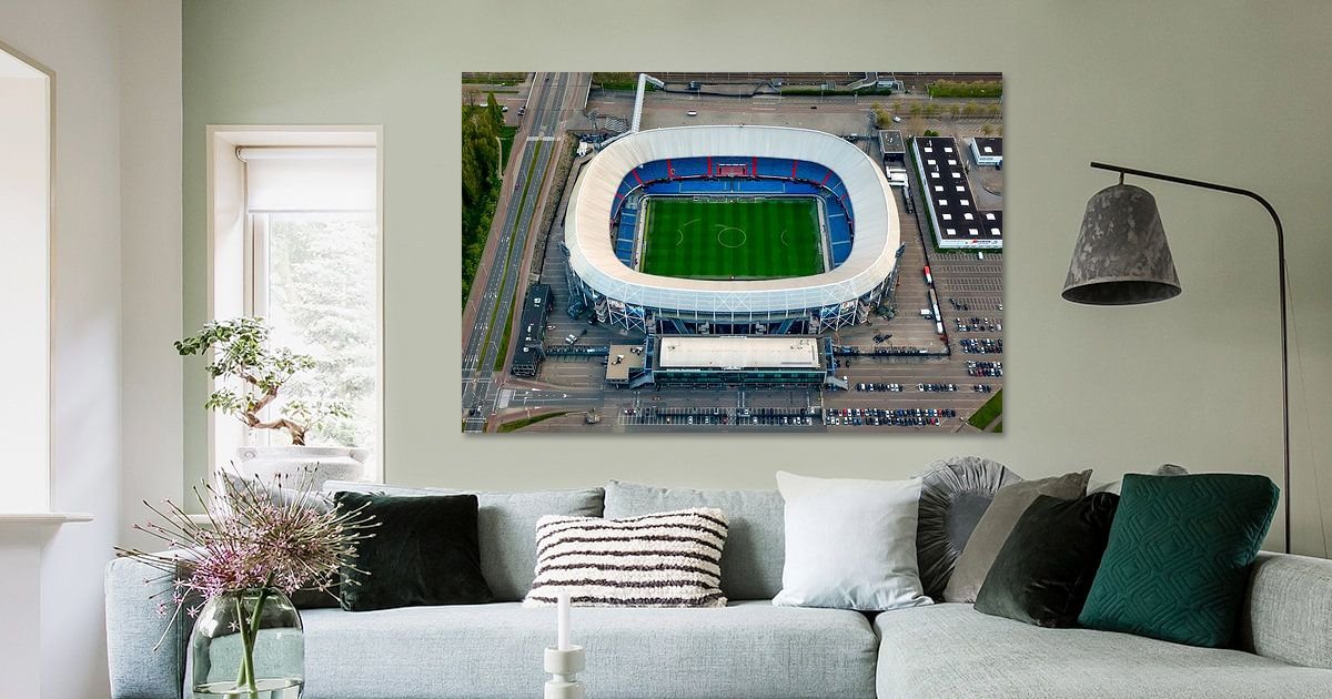 stadion van Feijenoord - De Kuip van Roy Poots op canvas, behang en meer