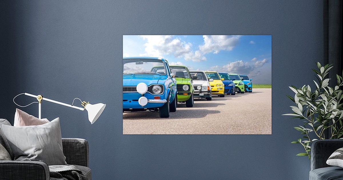 Ford RS generations by Sytse Dijkstra on canvas, poster, wallpaper and more