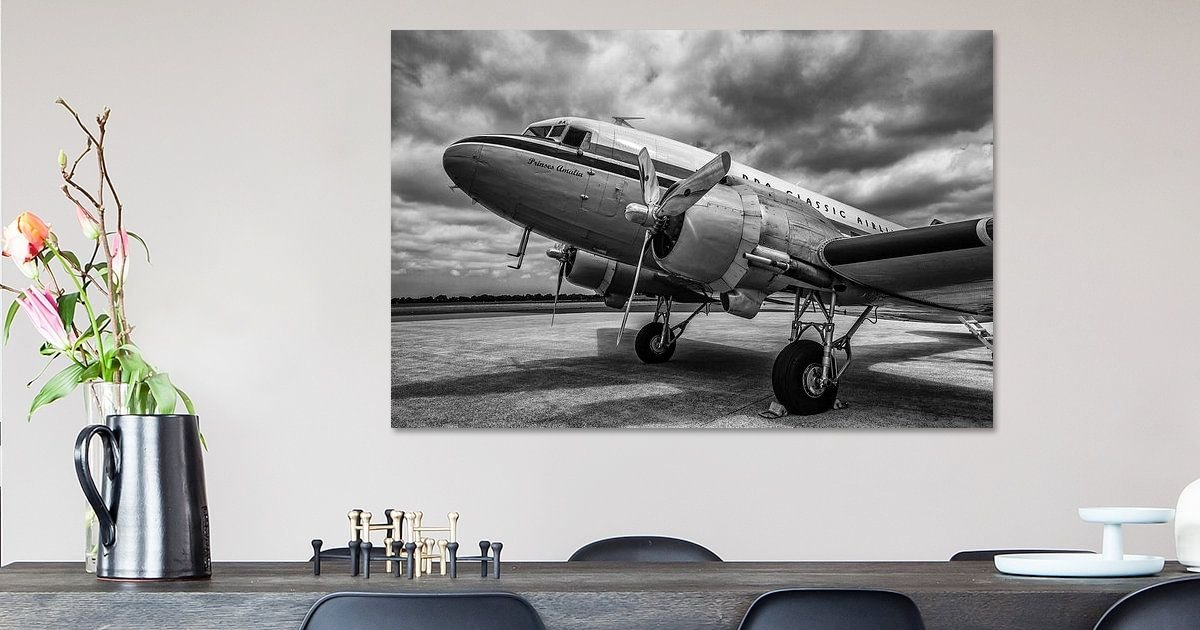 Dutch Douglas DC-3 van Eus Driessen op canvas, behang en meer