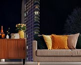 Vesteda Toren nachtfoto te Eindhoven van Anton de Zeeuw op canvas ...