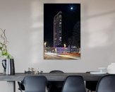 Vesteda Toren nachtfoto te Eindhoven van Anton de Zeeuw op canvas ...