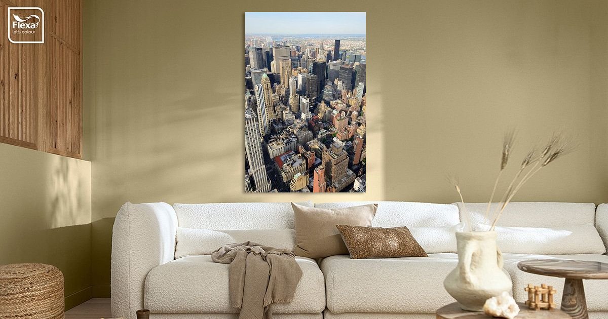 Vue de l'Empire State Building sur Manhattan New York avec le Chrysler ...