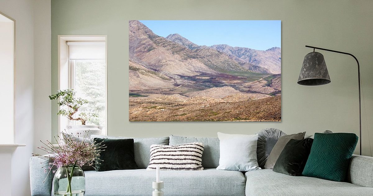 Uitzicht vanaf de Teeberg, Swartbergpas in Zuid-Afrika. van Ron Poot op ...