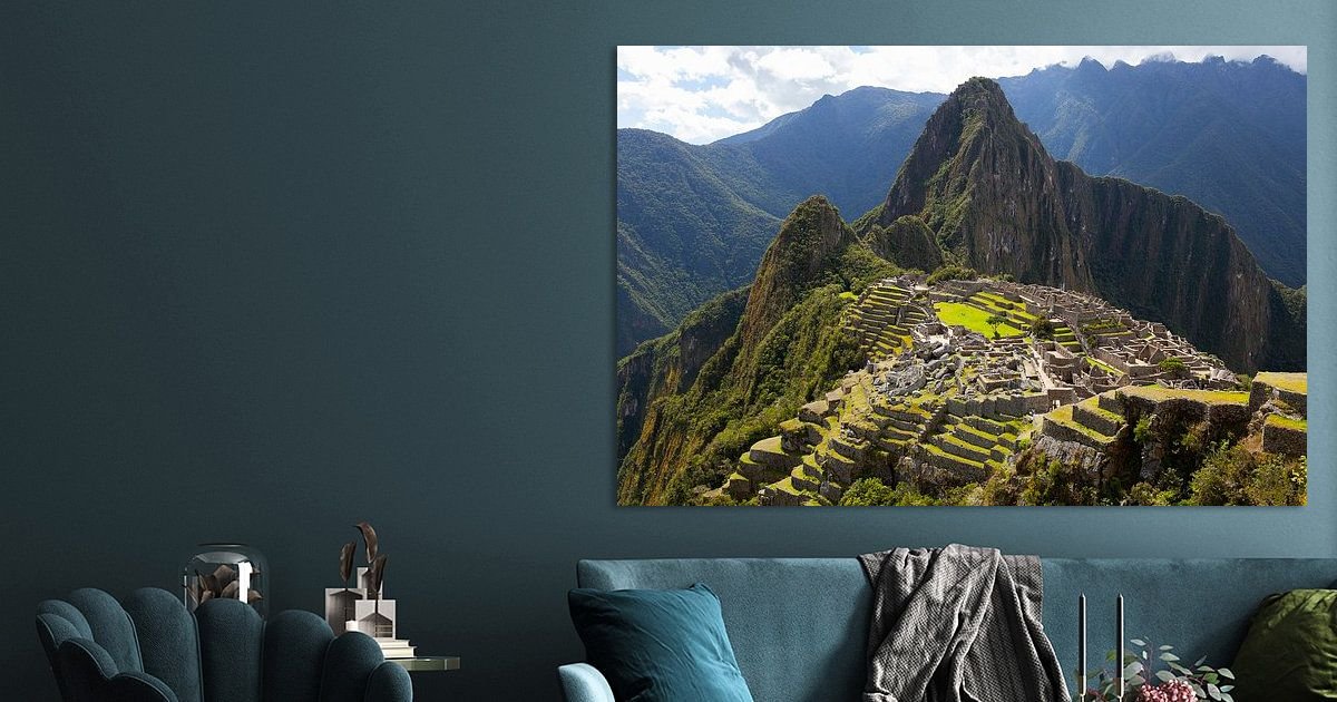 Die Inka-Ruinenstadt "Machu Picchu" in den Anden, Peru von Bart van ...