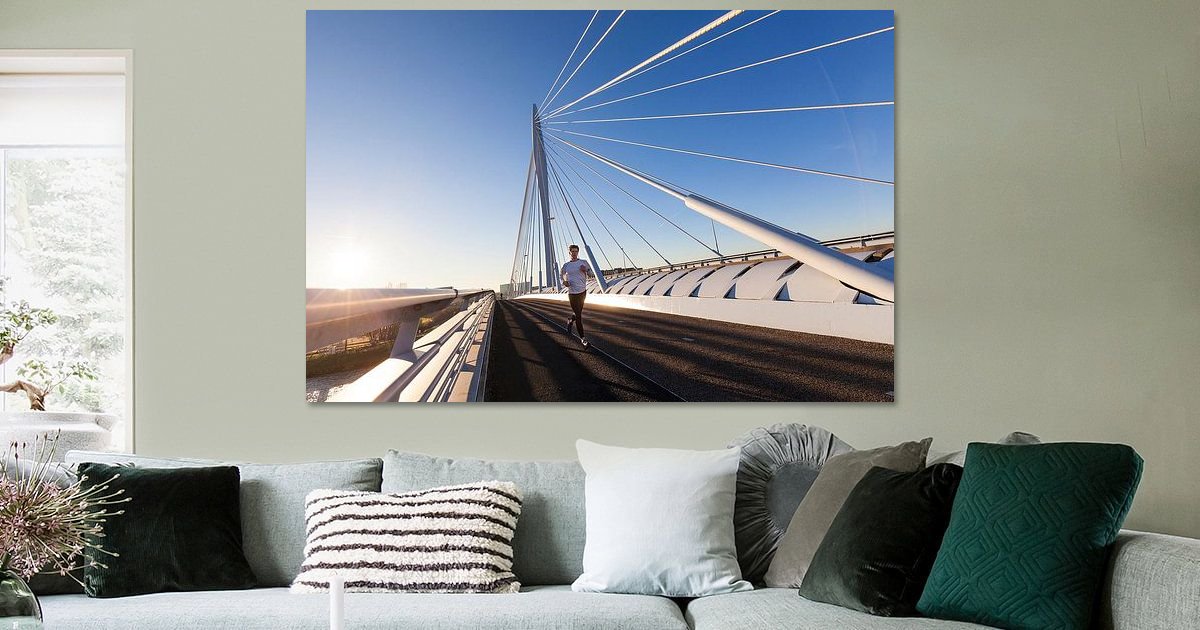 Prince Claus Bridge in Utrecht by Bart van Eijden on canvas, poster ...