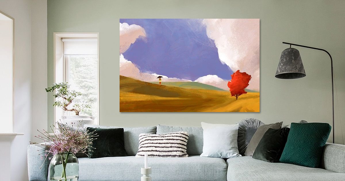 Een regen van zonnestralen van Thomas Dijkstra op canvas, behang en meer