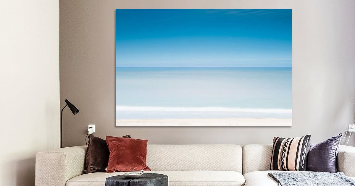 Zeezicht oceaan abstract, strand, zee, Zandvoort van Renzo Gerritsen op ...