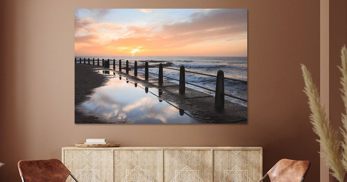 Promenade Reflection, Kaapstad van Mark Wijsman op canvas, behang en meer