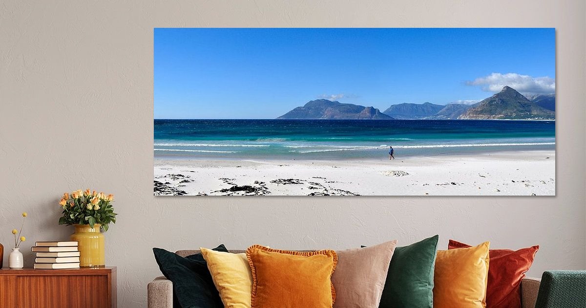 Zon, zee en strand Zuid-Afrika van Corinne Welp op canvas, behang en meer
