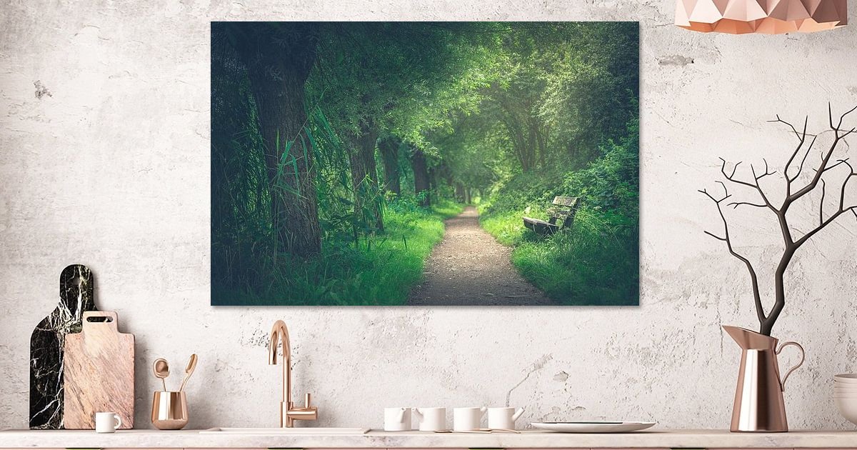 Wandelpad langs de Kromme Rijn, Utrecht van Alessia Peviani op canvas ...