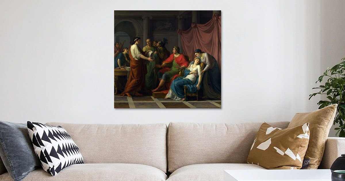 Jean-Auguste-Dominique Ingres. Virgil reading the Aeneid on canvas ...