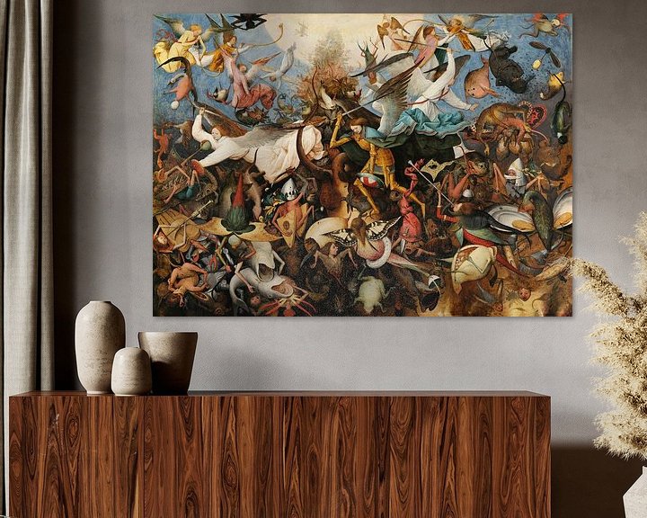Der Sturz der rebellierenden Engel - Pieter Bruegel ArtFrame, Leinwand ...