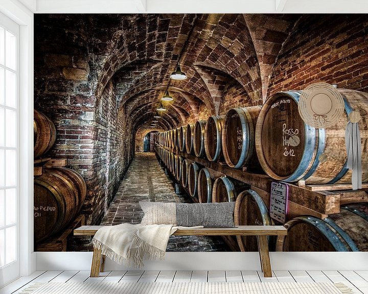 wijnkelder van Frans Scherpenisse op canvas, behang en meer