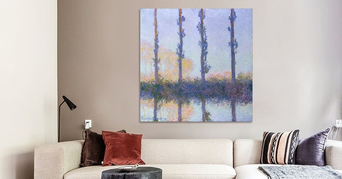 The Four Trees, Claude Monet op canvas, behang, poster en meer