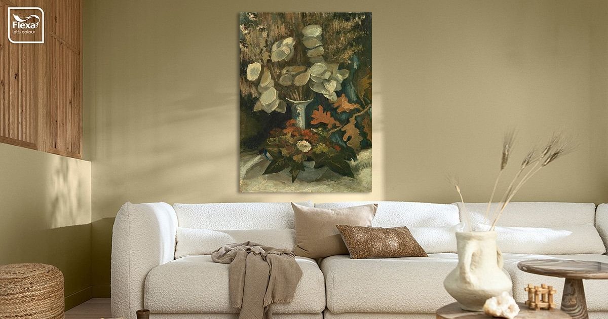 Vincent van Gogh, Vaas met judaspenningen op canvas, behang, poster en meer