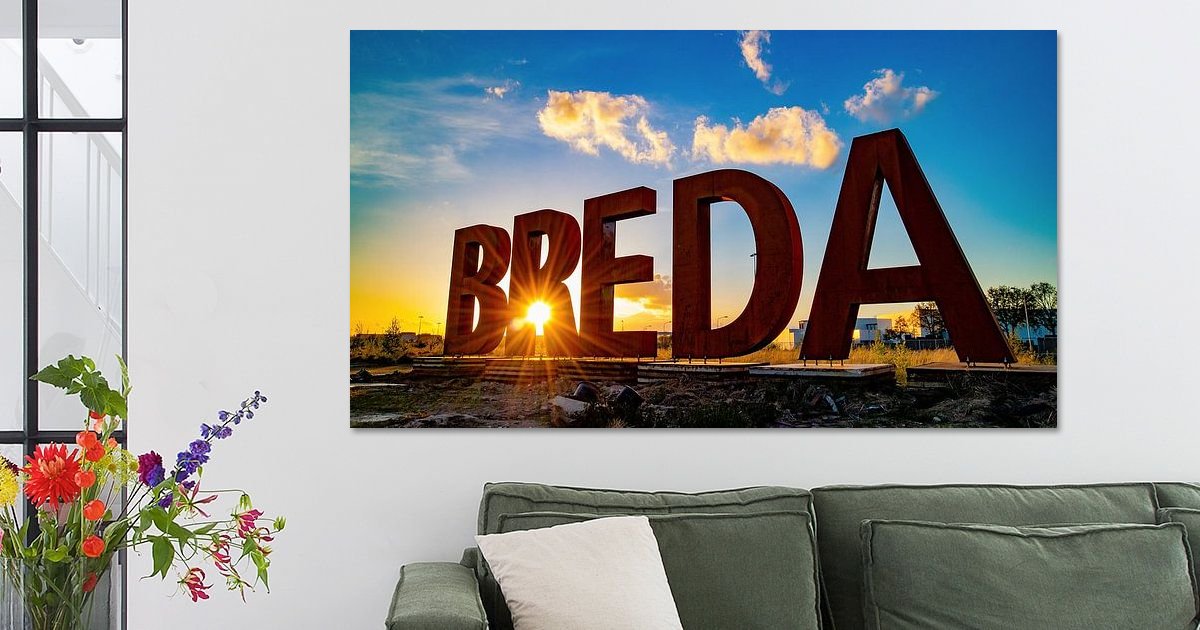 Breda - Nederland van I Love Breda op canvas, behang en meer