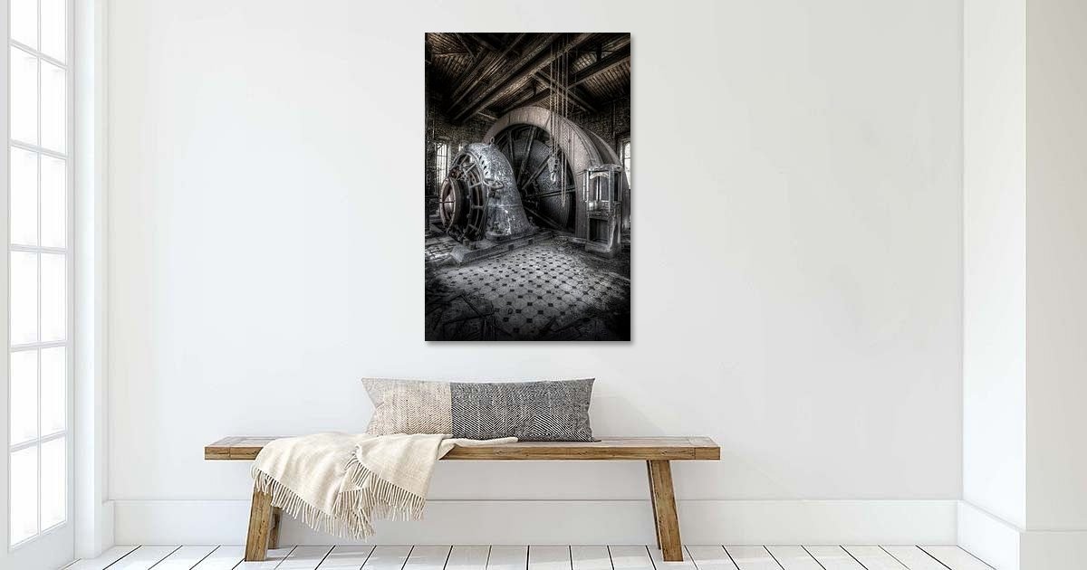 Elevator Engine Wheels by Patrick LR Verbeeck on canvas, poster ...