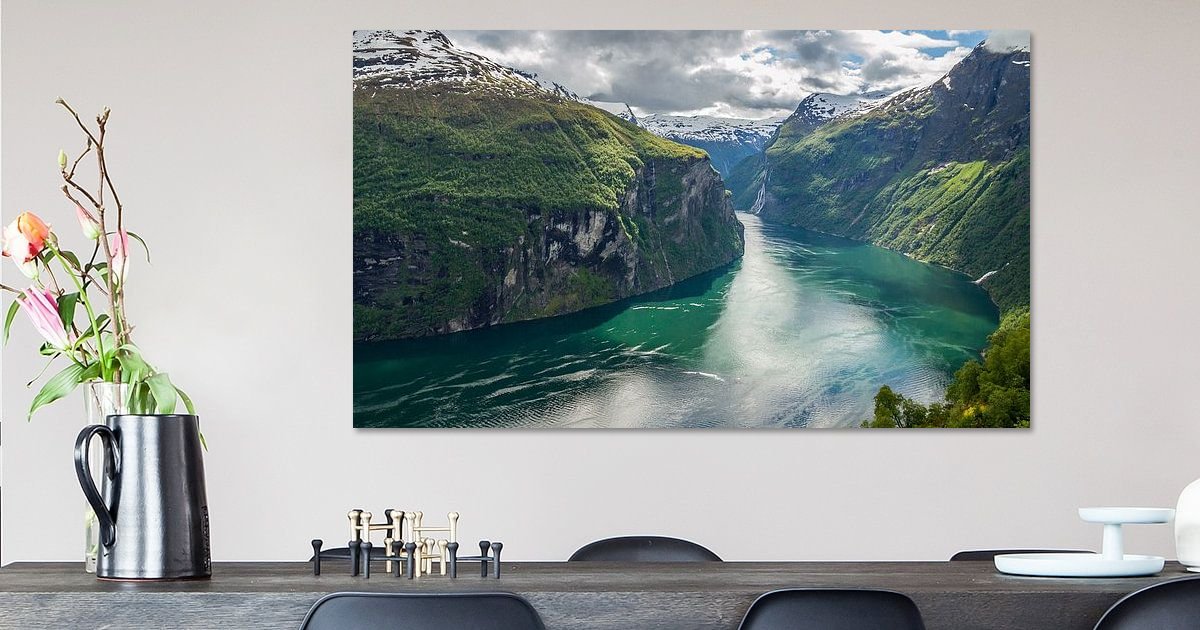 Geiranger Fjord, Norwegen von Dirk Jan Kralt auf ArtFrame, Leinwand ...