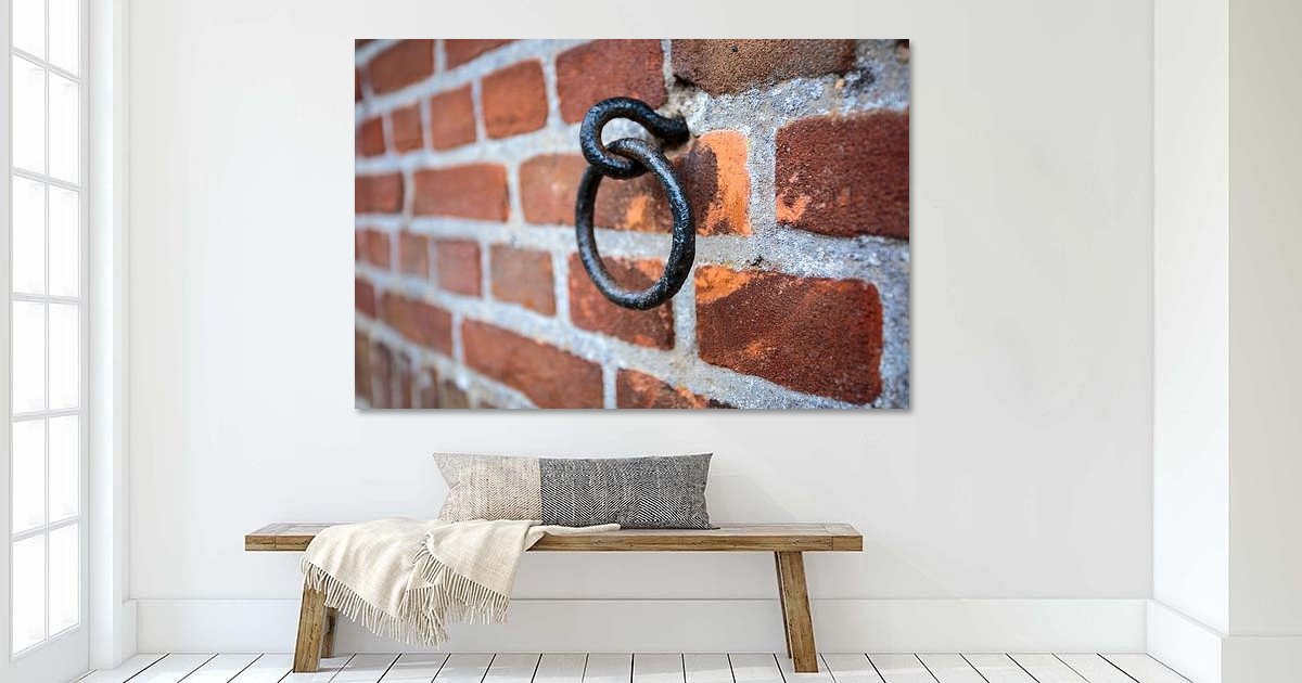 Muurring - ouderwets gietijzer van Remco Bosshard op canvas, behang en meer