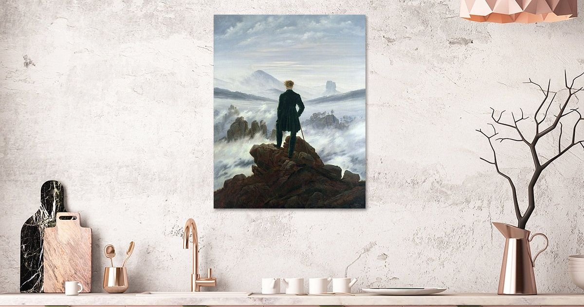 Der Wanderer über dem Nebelmeer, Caspar David Friedrich ArtFrame ...
