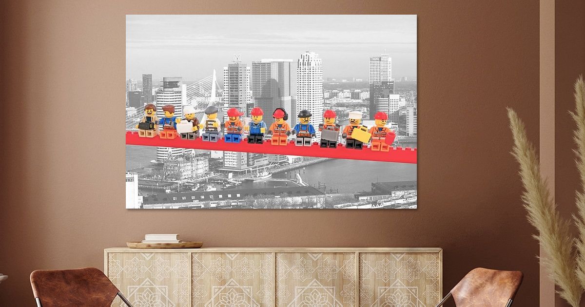 Lunch atop a skyscraper Lego edition - Rotterdam van Marco van den ...