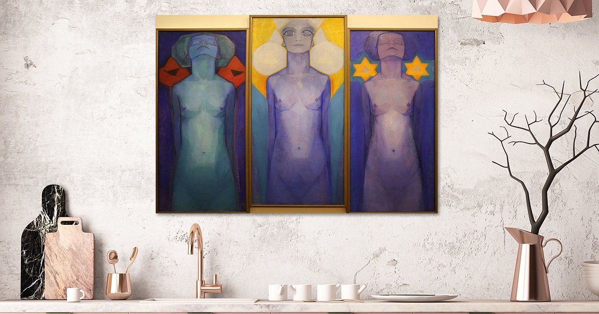 Piet Mondrian. Evolution of man on canvas, poster, wallpaper and more