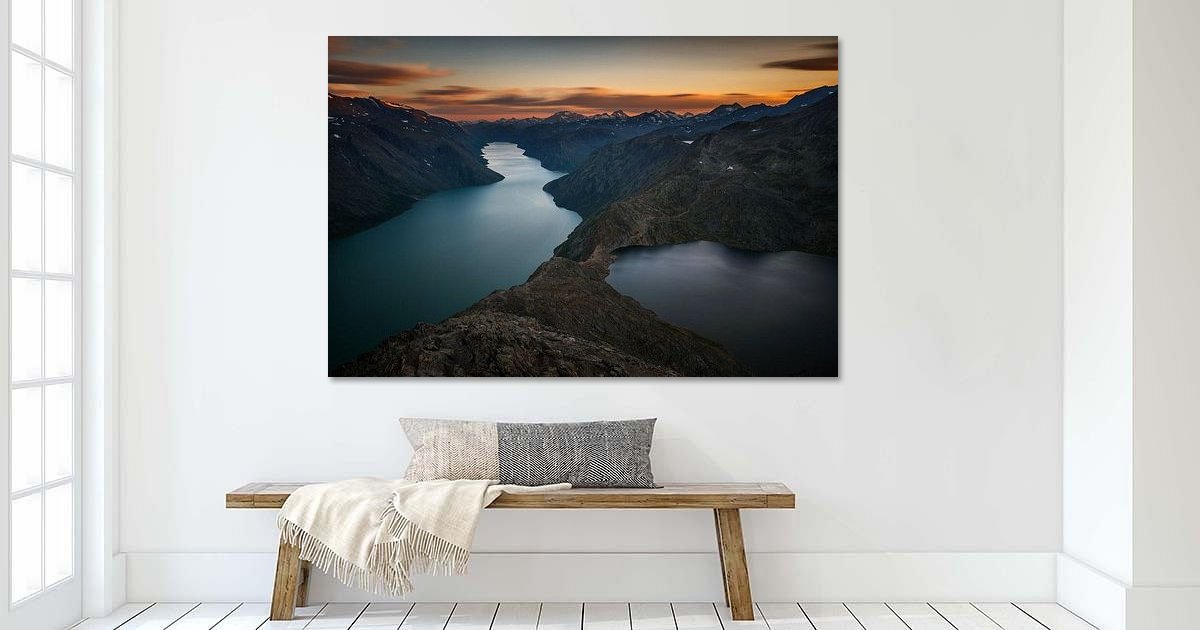 Besseggen ridge dusk by Wojciech Kruczynski on canvas, poster ...